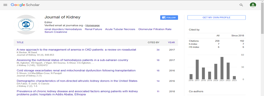 Journal of Kidney - Kidney Open Access Journals