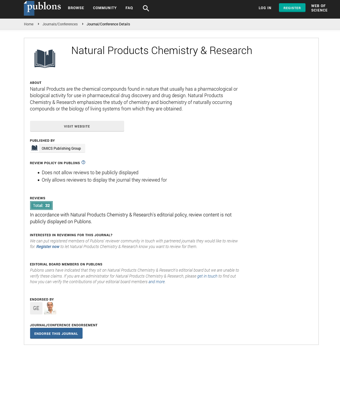 Natural Products Chemistry and Research Open Access Journals